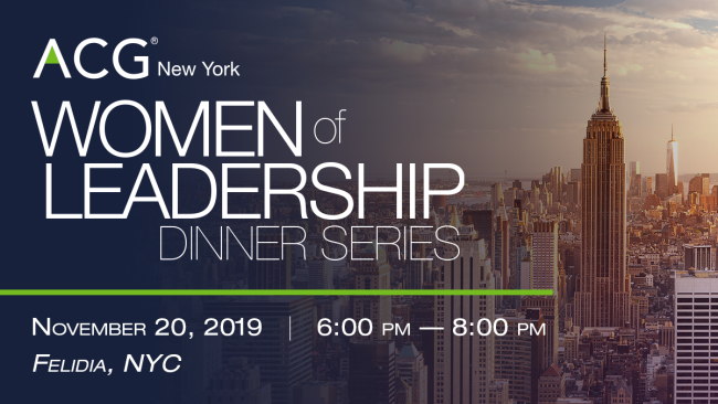 Women of Leadership Dinner Series | ACG New York